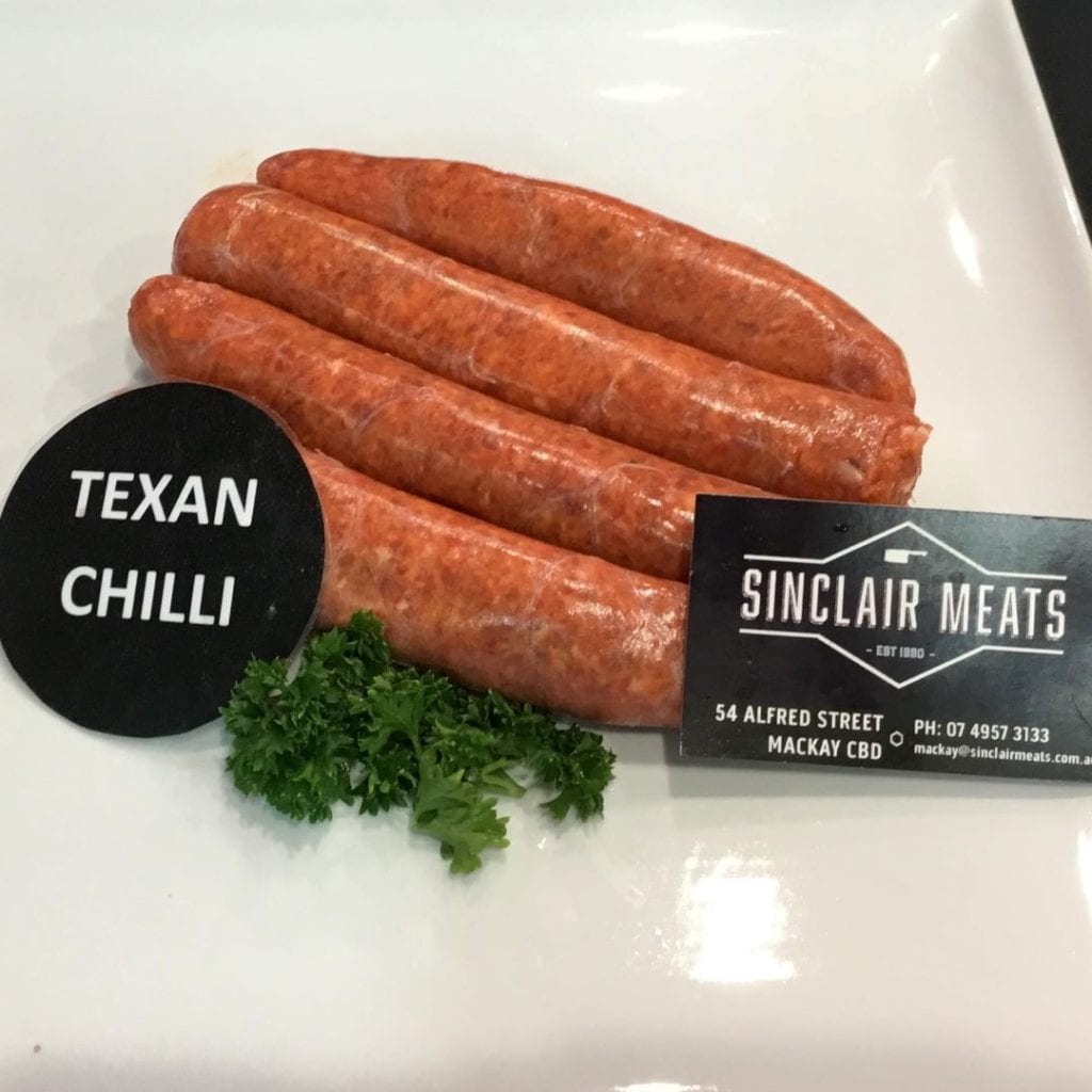 Gourmet Sausage - Texan Chilli (Beef) | Sinclair Meats Mackay